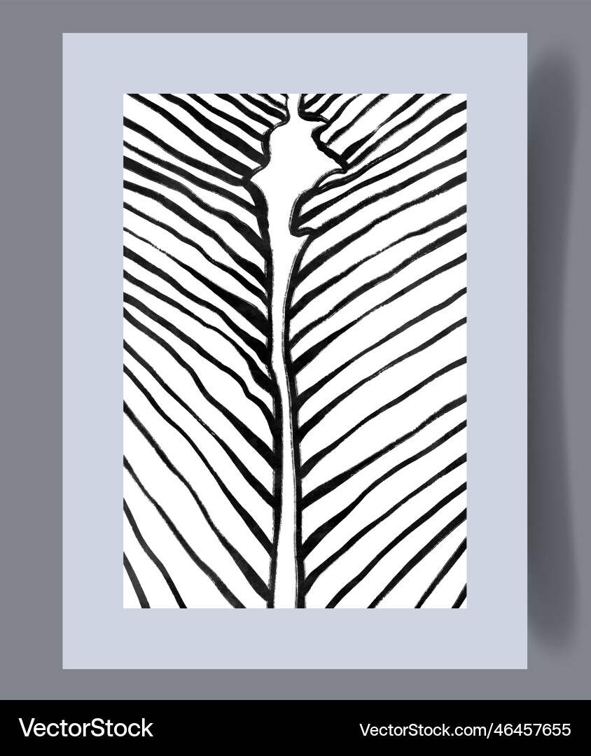 Abstract lines modern picture wall art print Vector Image