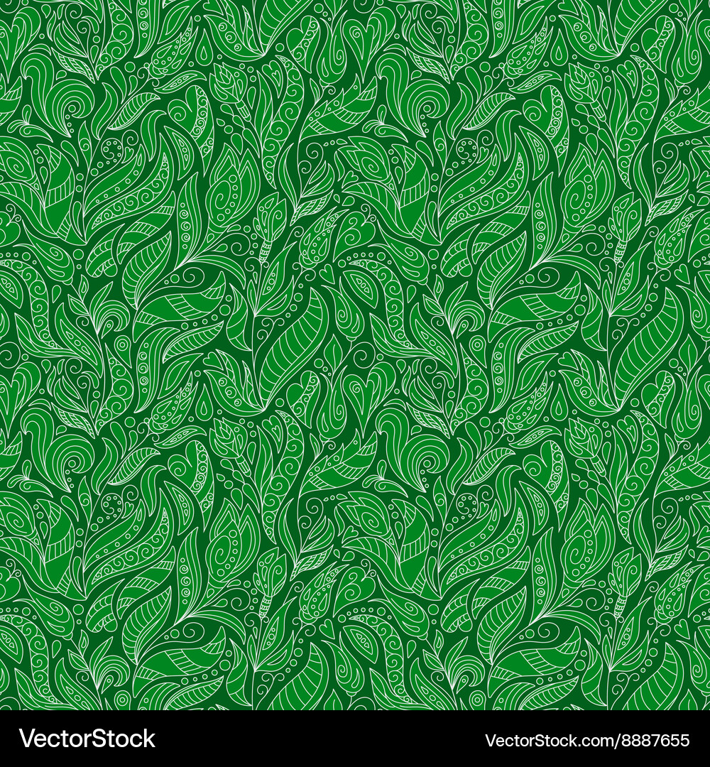 Flower pattern seamless botanic texture Royalty Free Vector