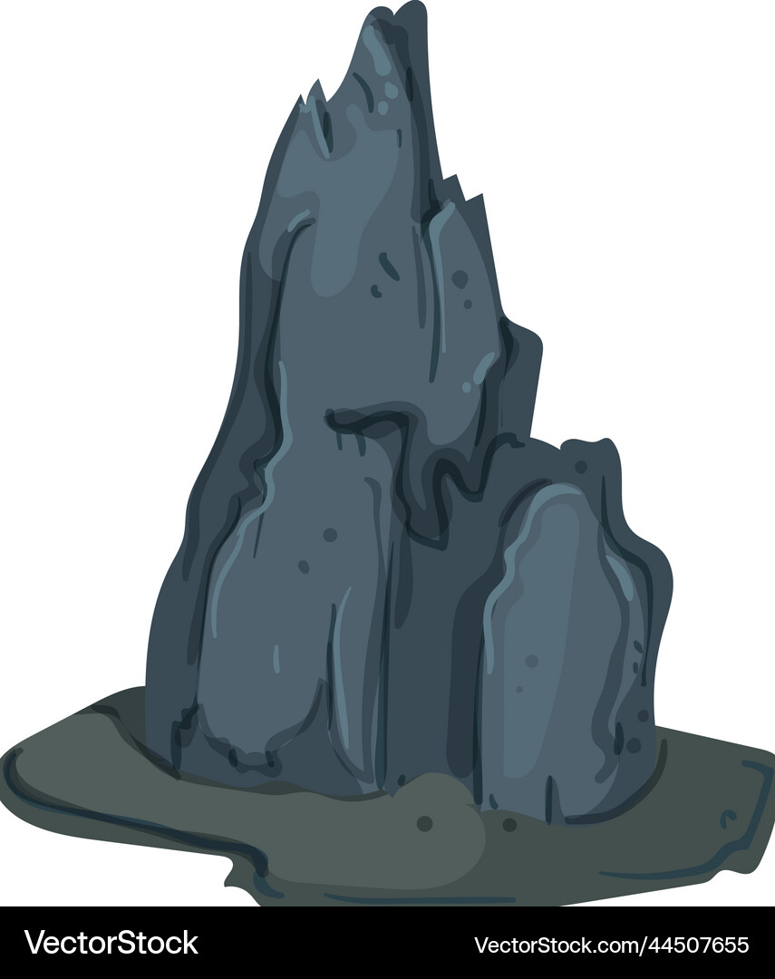 Nature aquarium stone cartoon Royalty Free Vector Image