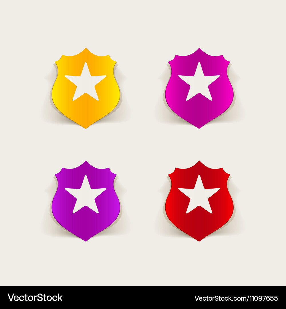 Realistic design element police badge Royalty Free Vector
