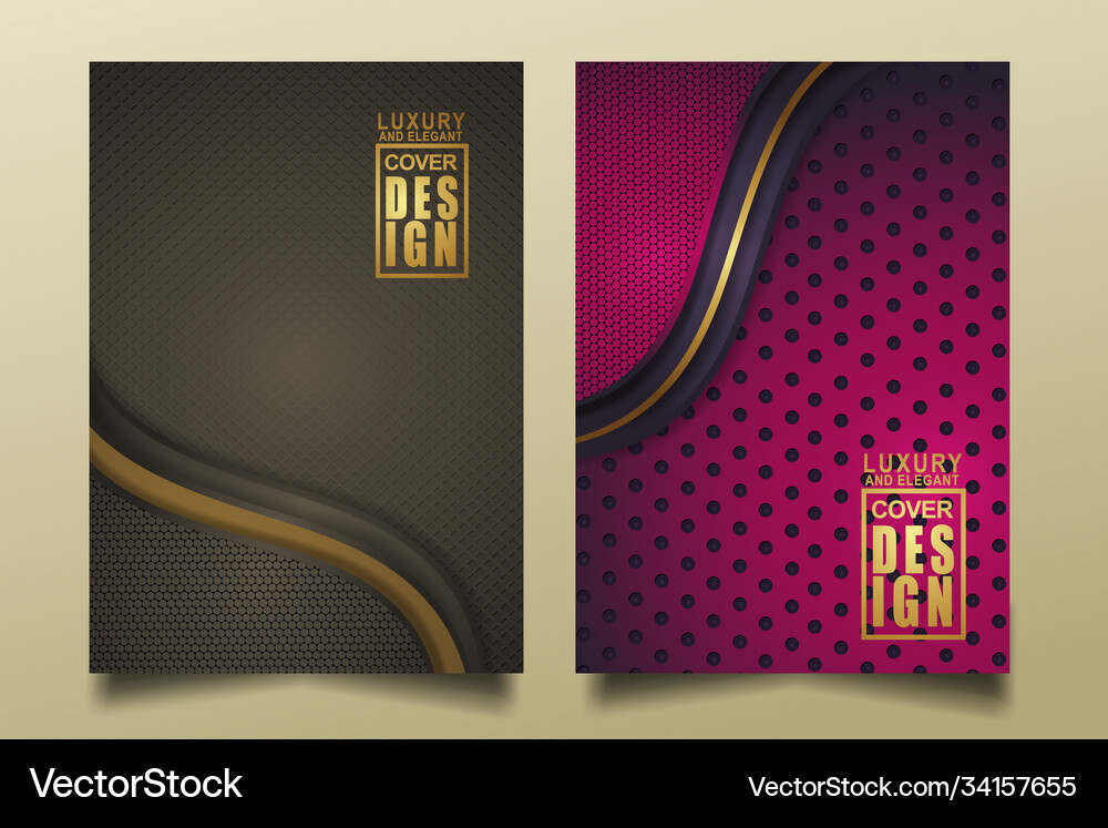 Set cover design template with luxury and elegant Vector Image