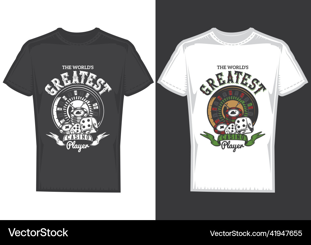 T-shirt design on 2 t-shirts with posters Vector Image