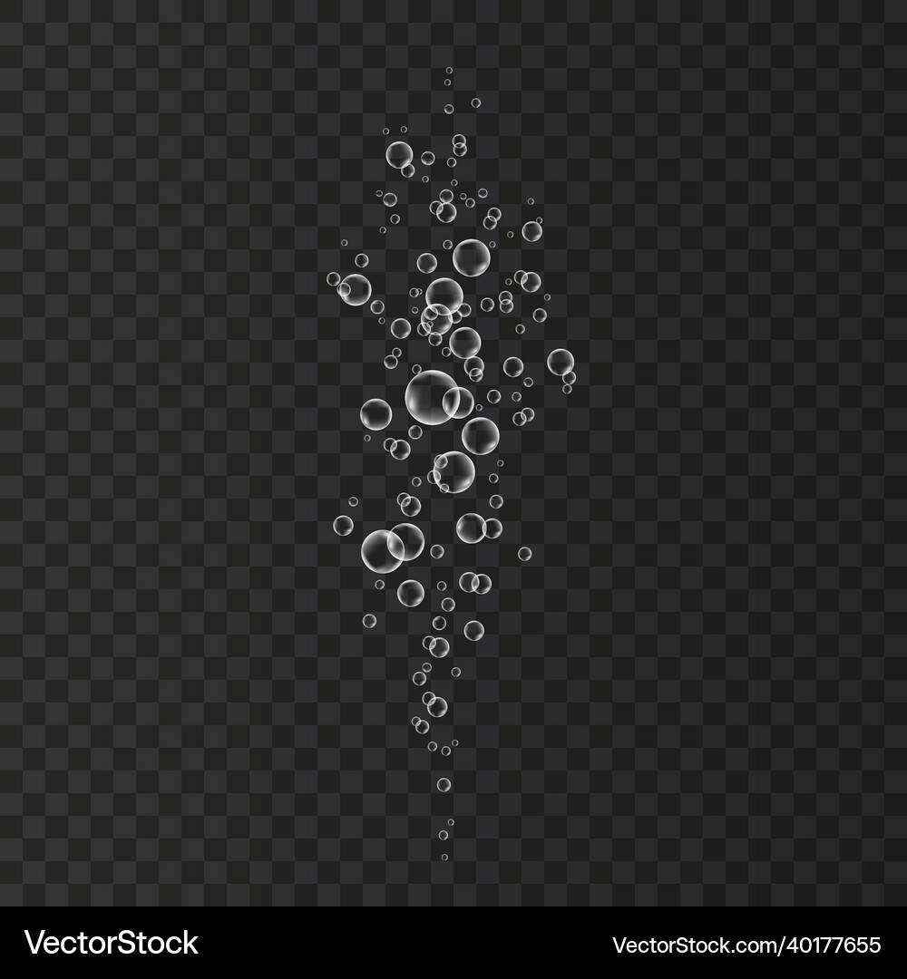 Underwater fizzing gas bubbles Royalty Free Vector Image