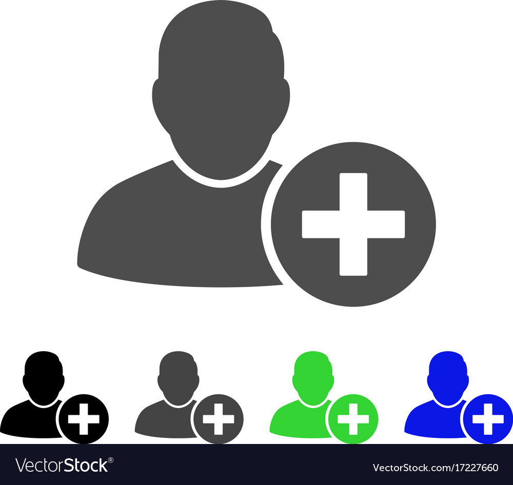 Add user flat icon Royalty Free Vector Image - VectorStock Add user flat icon Royalty Free Vector Image - VectorStock
