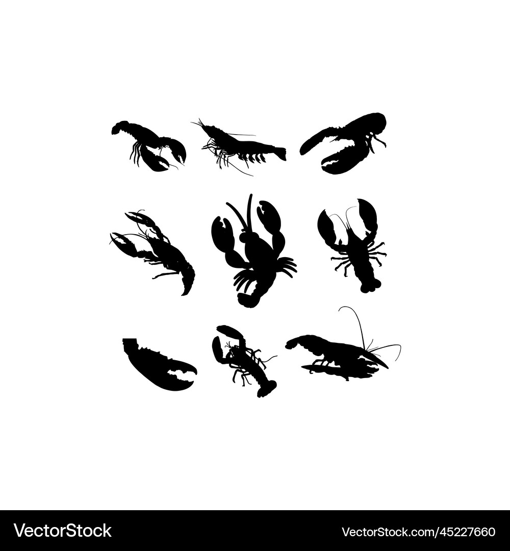 Animal lobster icon set design Royalty Free Vector Image