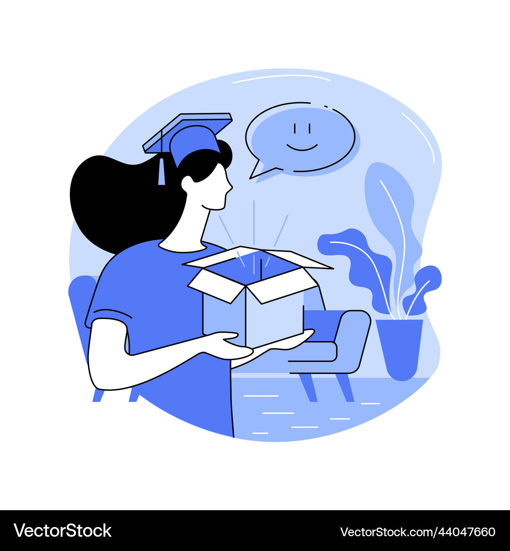 Arriving at campus isolated cartoon Royalty Free Vector