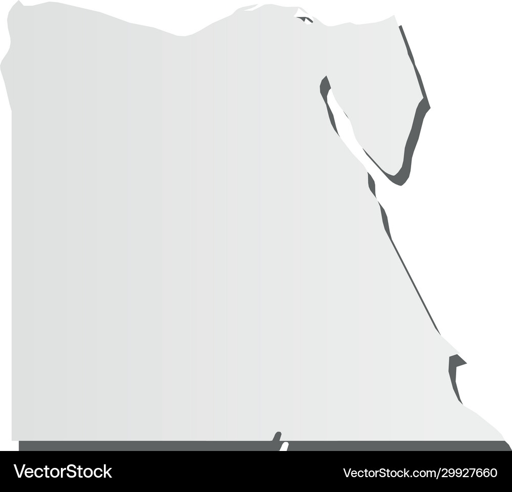 Egypt - grey silhouette map country Royalty Free Vector