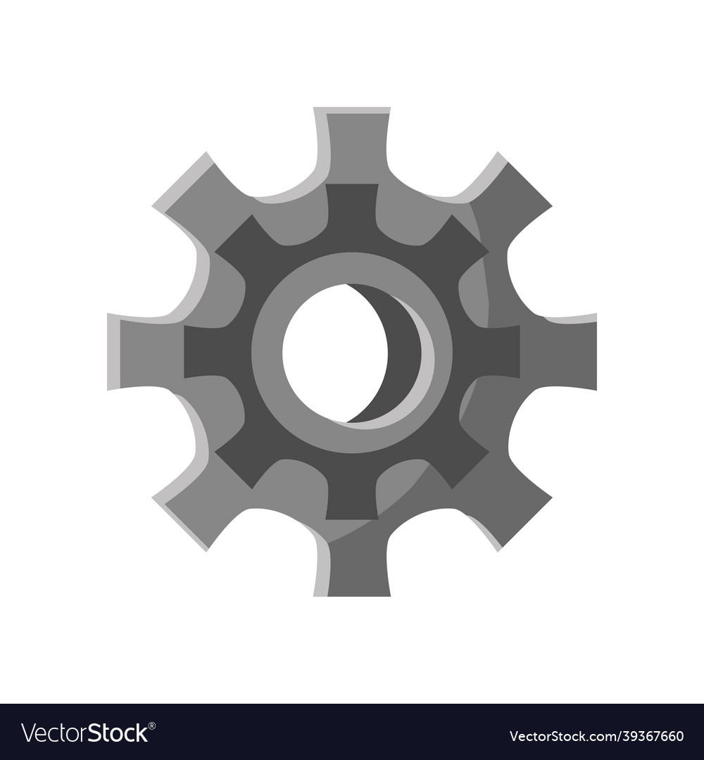 Gear cogwheel flat icon Royalty Free Vector Image