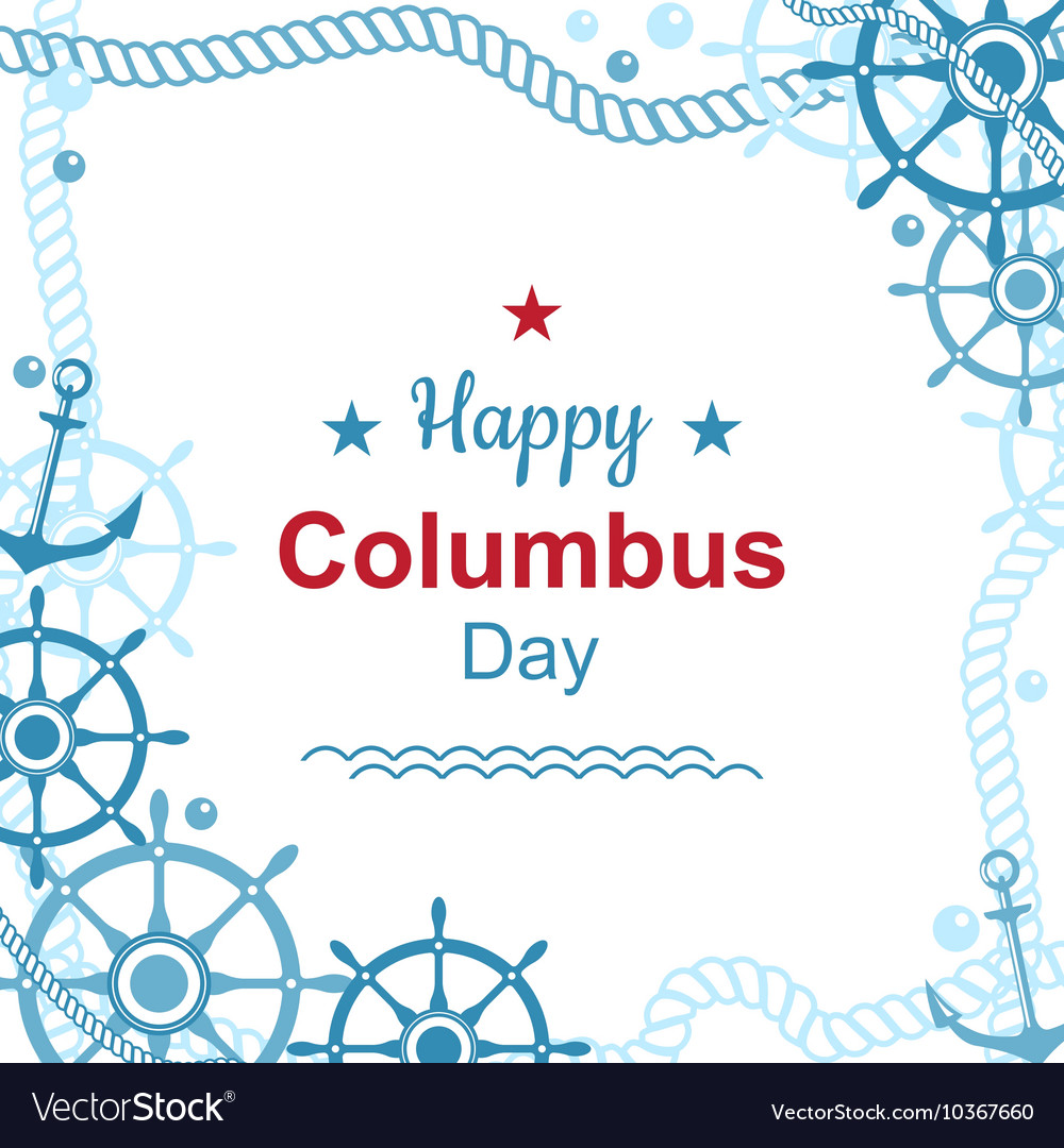 Happy columbus day poster Royalty Free Vector Image