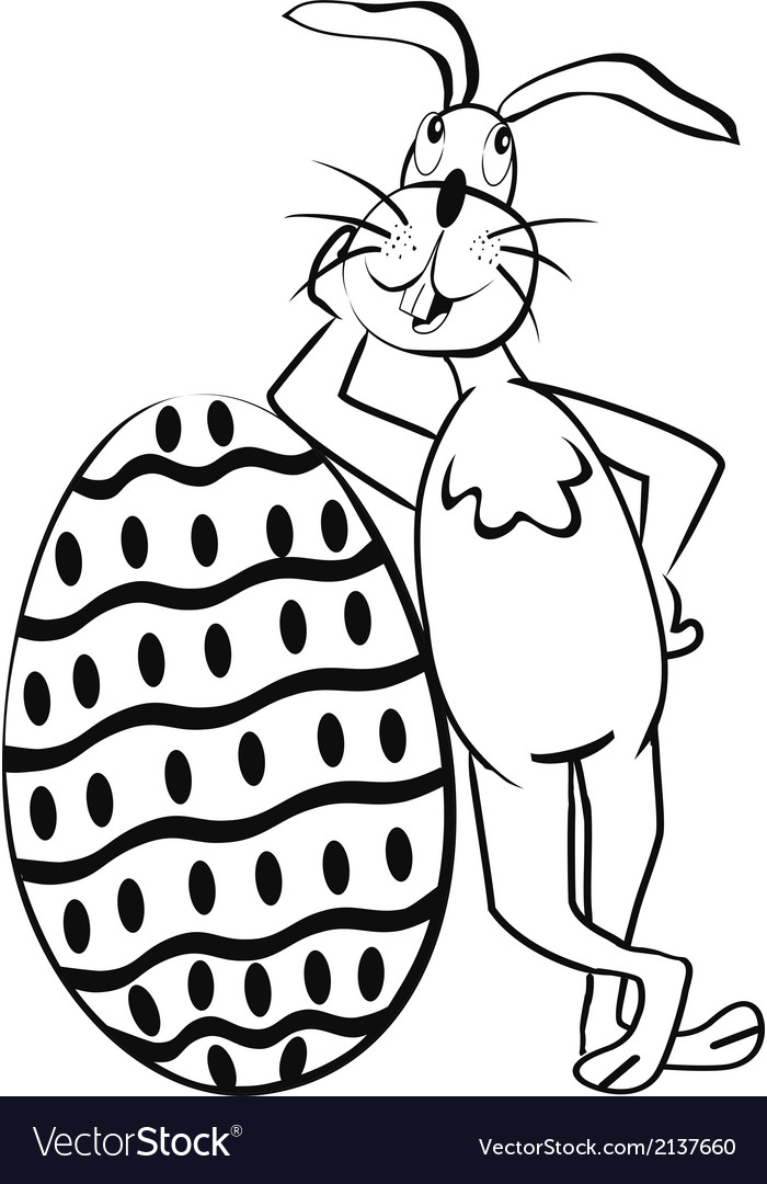 Happy easter bunny Royalty Free Vector Image - VectorStock