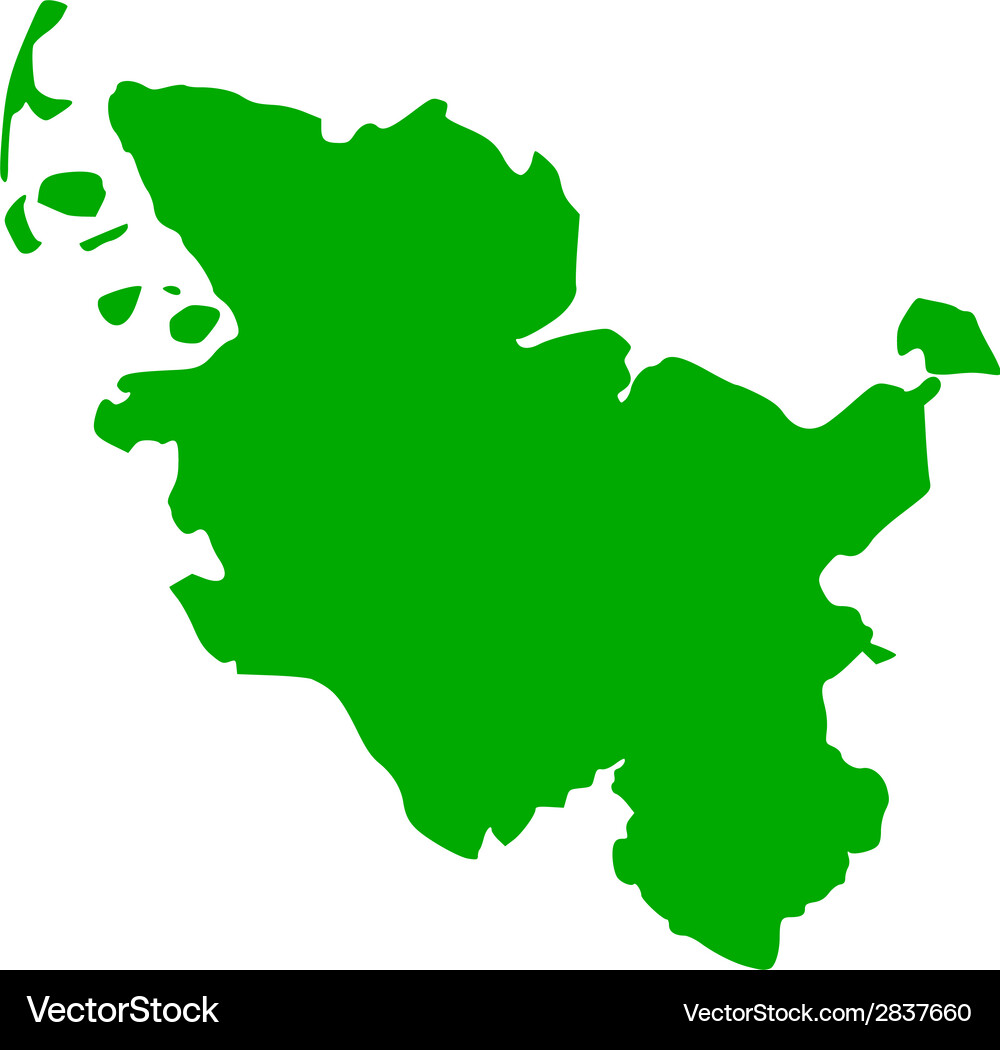 Map of schleswig-holstein Royalty Free Vector Image