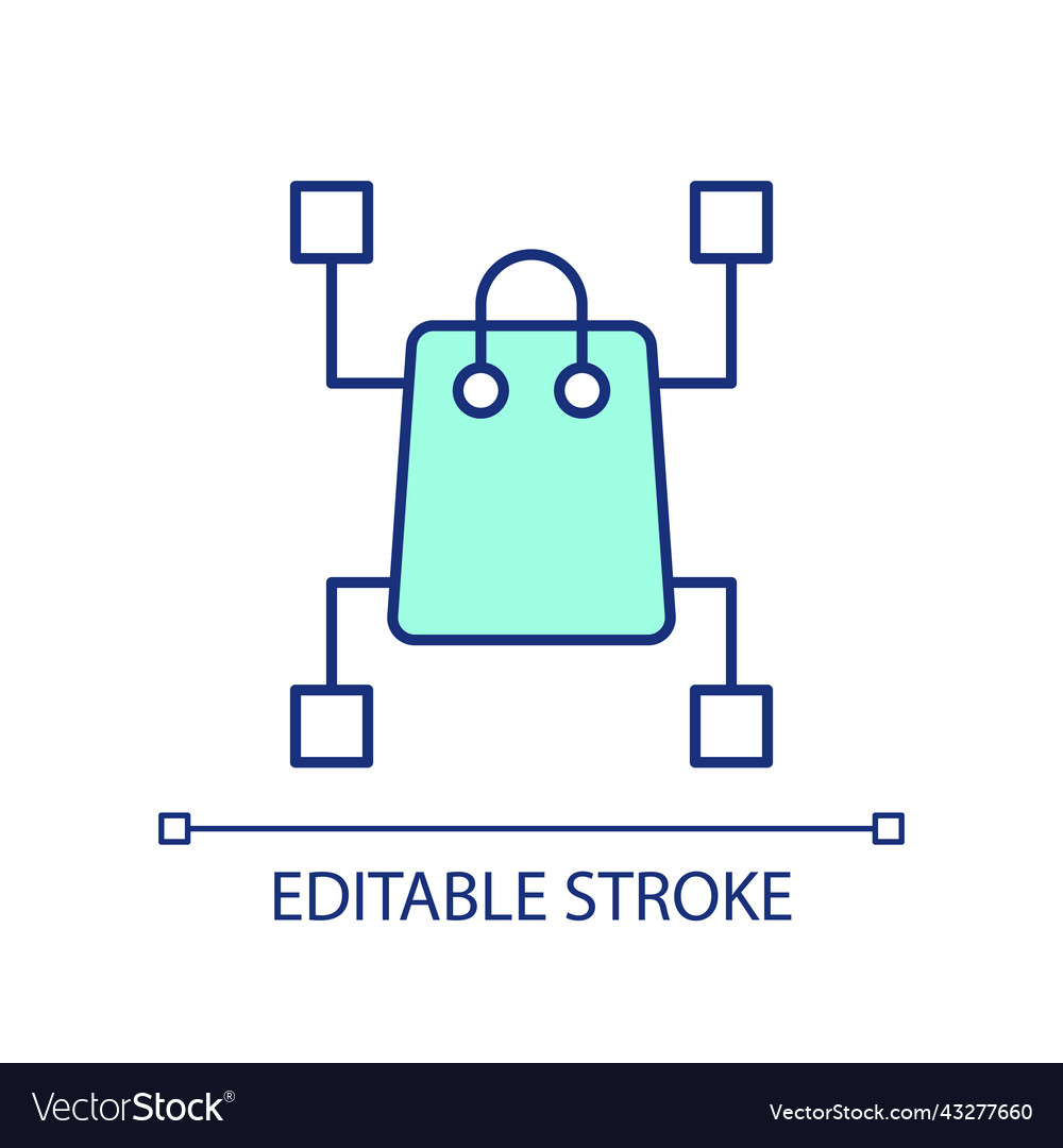 Multiple sourcing in procurement rgb color icon Vector Image