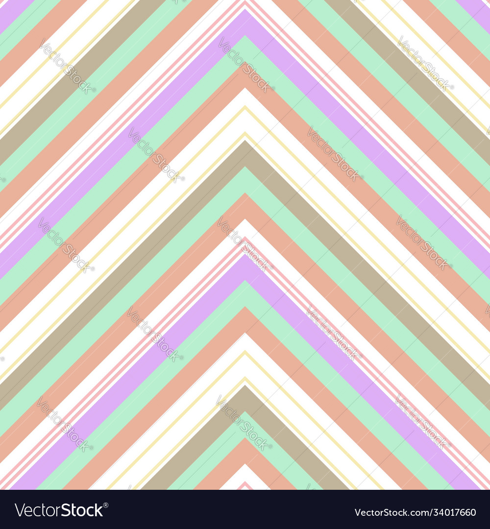 Rainbow chevron diagonal stripes seamless pattern Vector Image