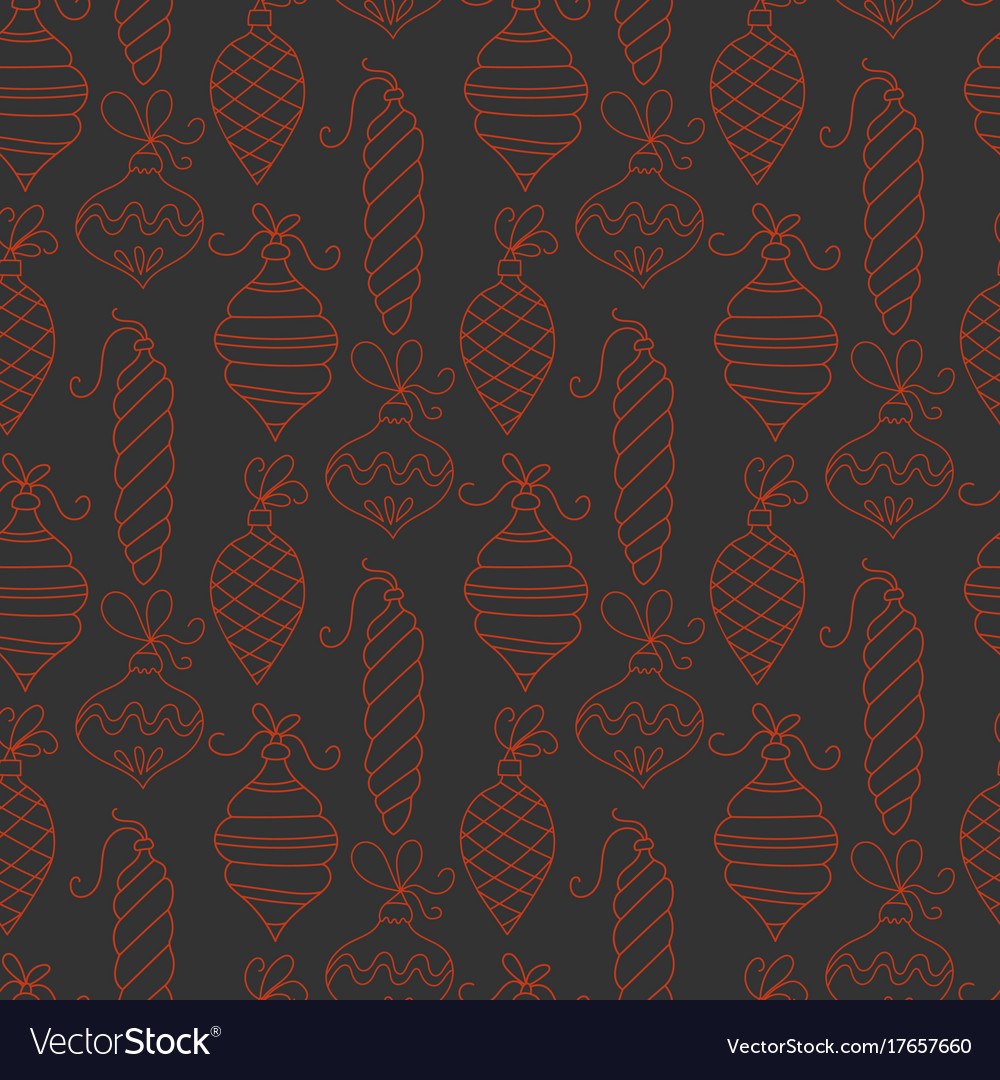 Seamless pattern with christmas balls Royalty Free Vector