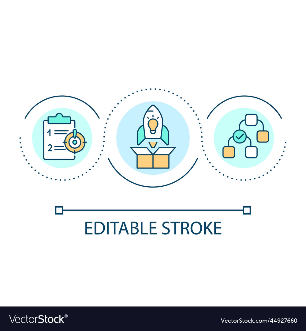Software deployment schedule loop concept icon Vector Image
