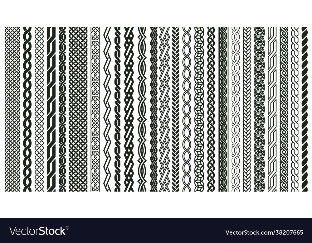 Celtic braids patterns braided irish pattern Vector Image