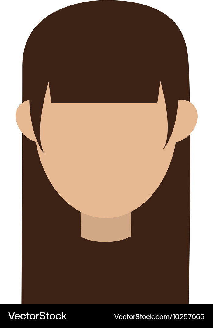 Faceless woman portrait icon Royalty Free Vector Image