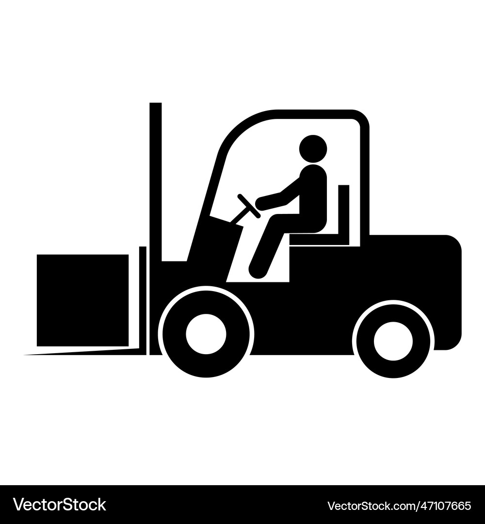 Forklift transport icon industry vehicle machine Vector Image