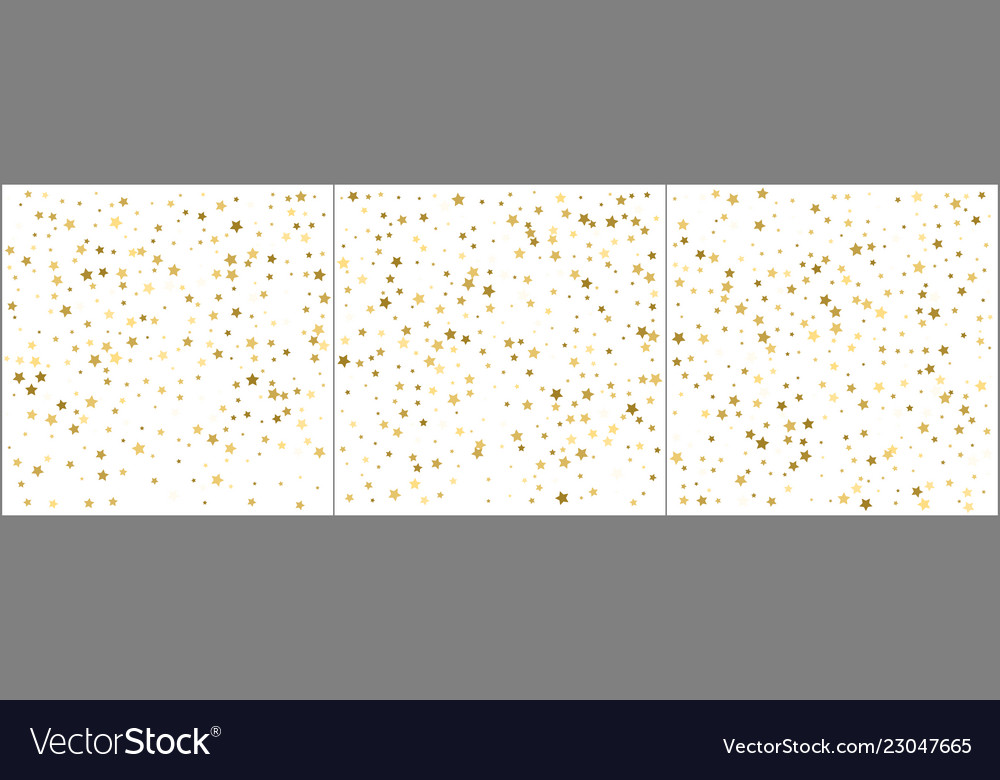 Gold stars confetti celebration golden foil Vector Image