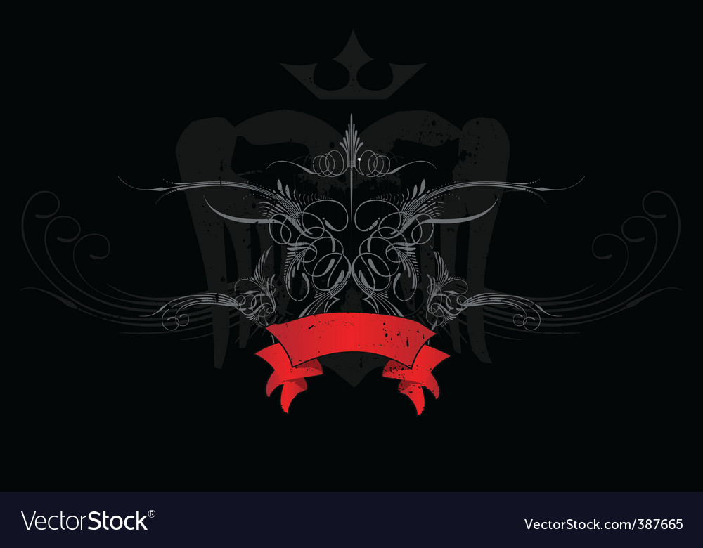 Heraldic Scroll Crest Royalty Free Vector Image