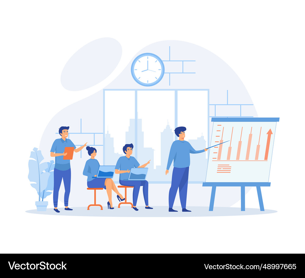Leadership mentoring concept business coach Vector Image