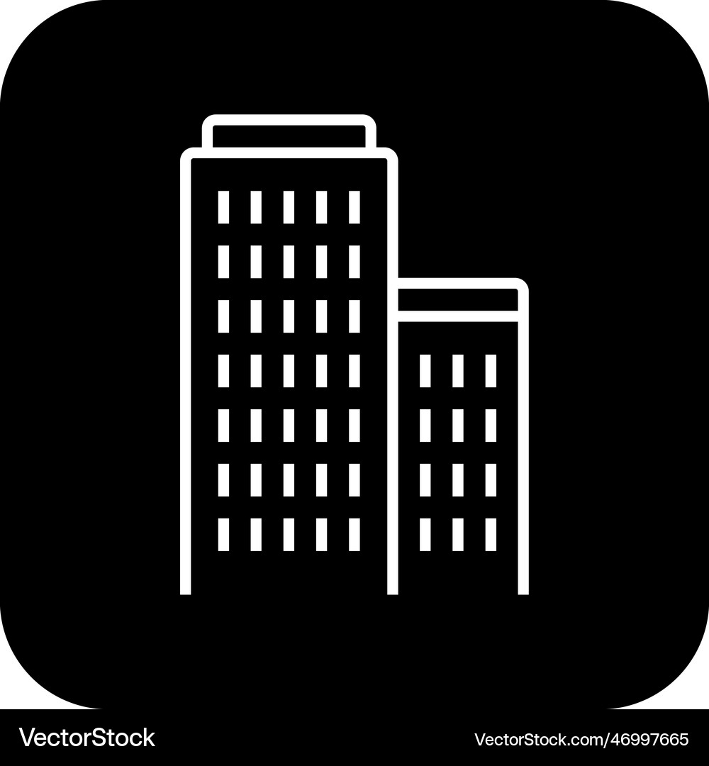 Office business and icon with black filled Vector Image
