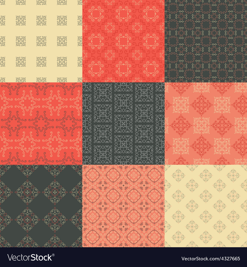 Pattern set Royalty Free Vector Image - VectorStock