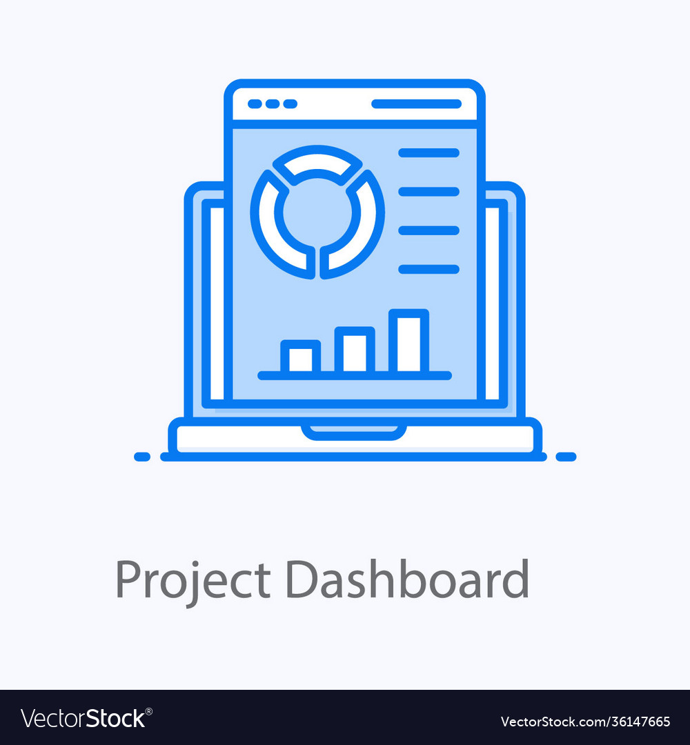 Project dashboard Royalty Free Vector Image - VectorStock