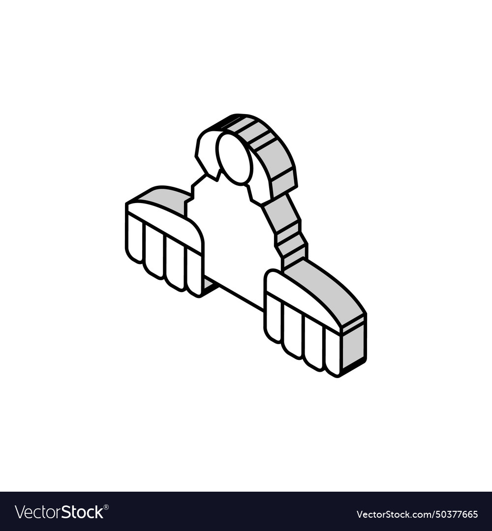 Sphinx egypt monument isometric icon Royalty Free Vector