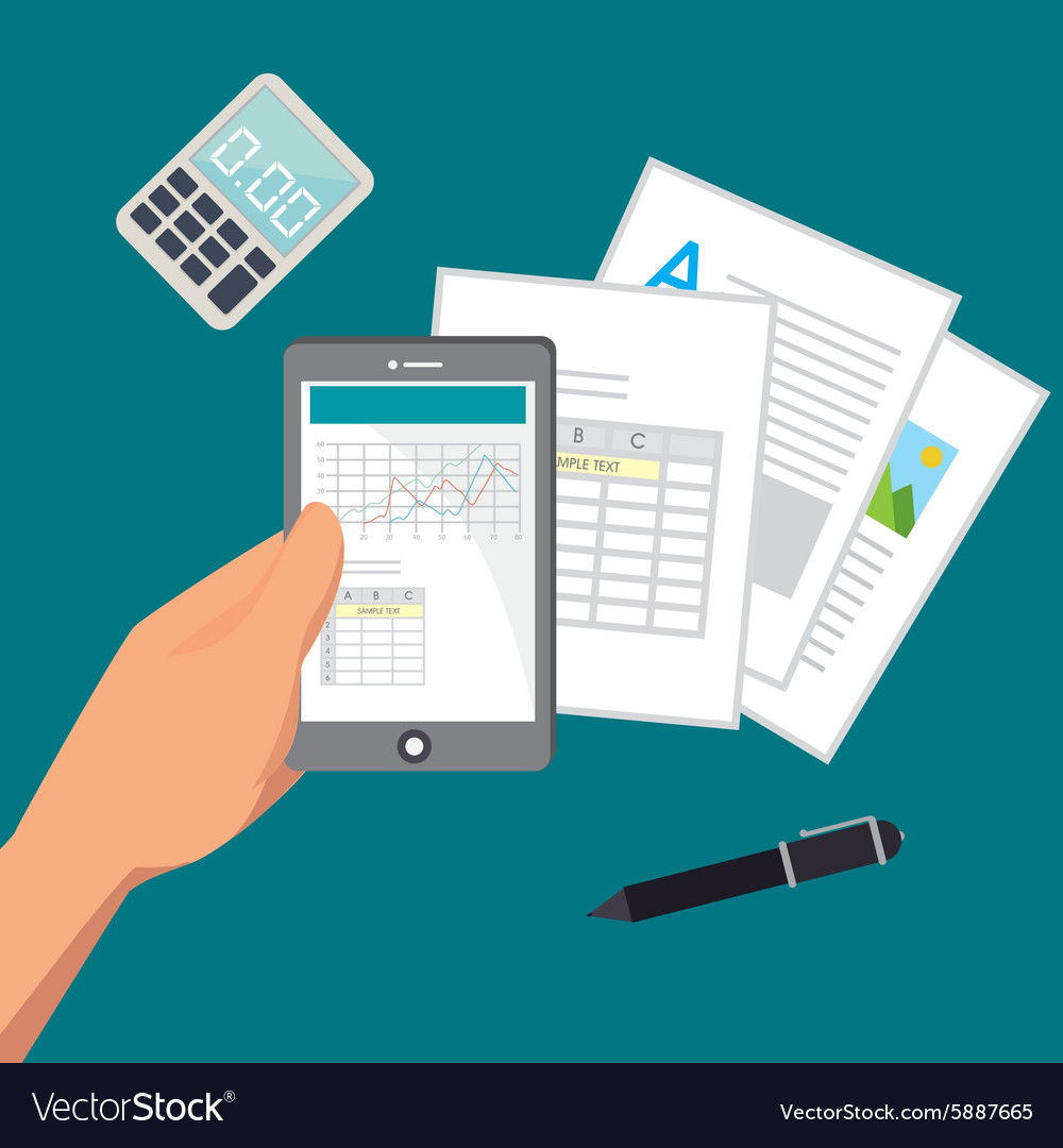 Spreadsheet design Royalty Free Vector Image - VectorStock