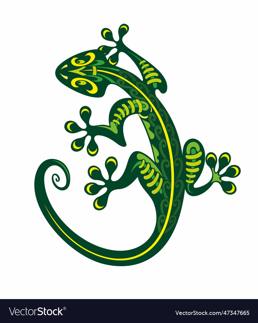 Stylized lizard Royalty Free Vector Image - VectorStock