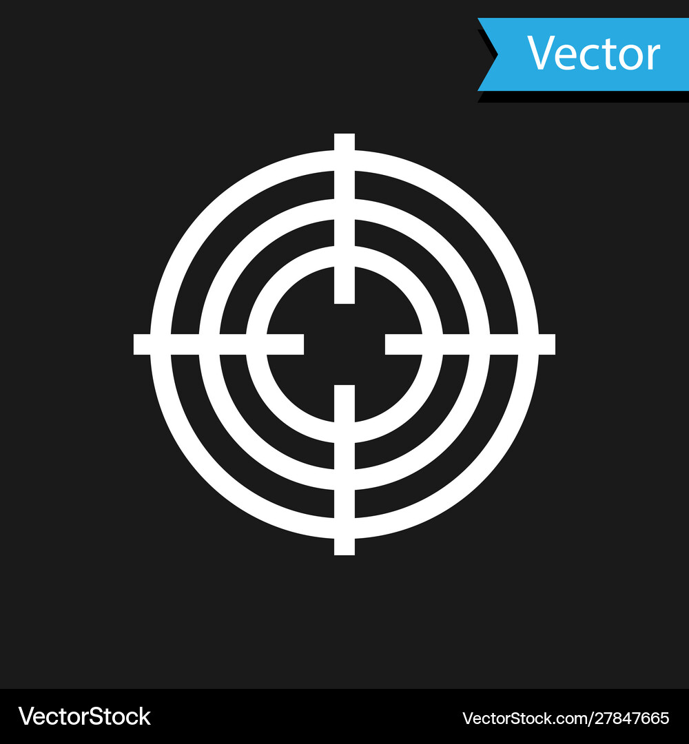 White target sport for shooting competition icon Vector Image