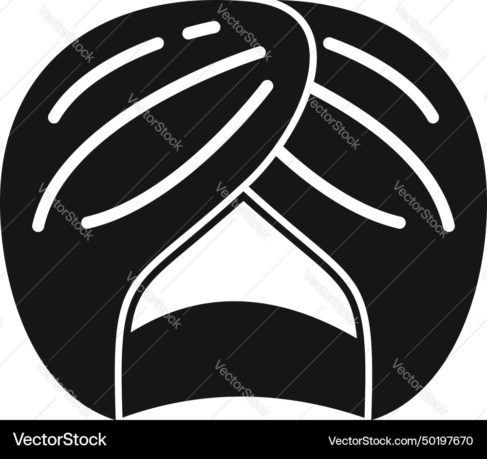 Arabic turban accessories icon simple Royalty Free Vector