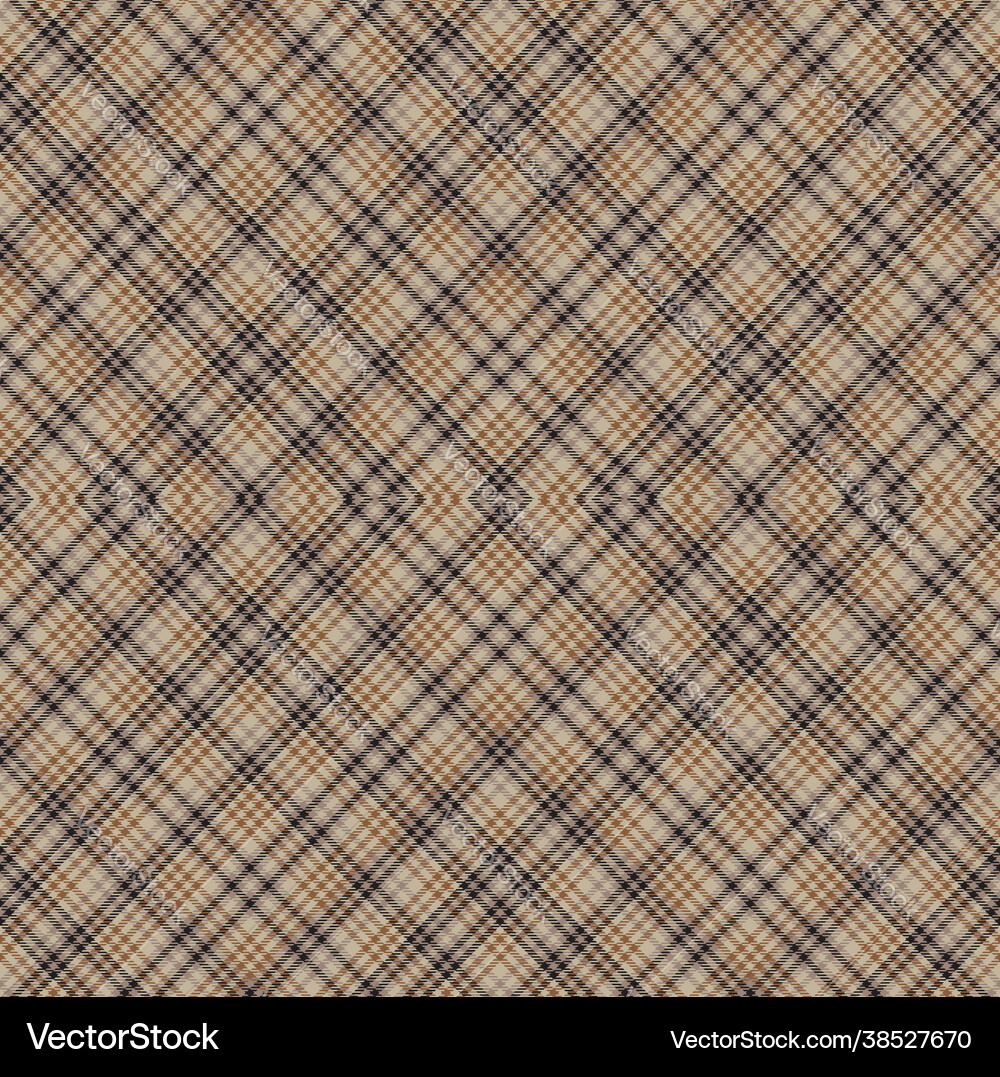 Brown argyle plaid tartan textured seamless Vector Image
