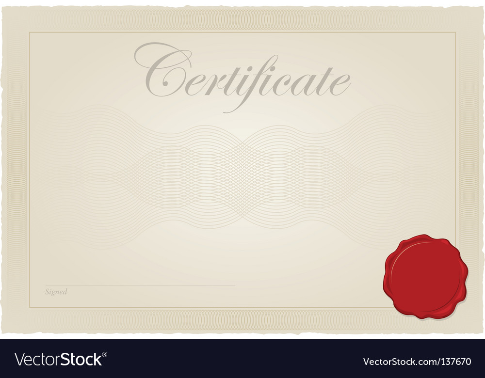 Certificate Royalty Free Vector Image - VectorStock