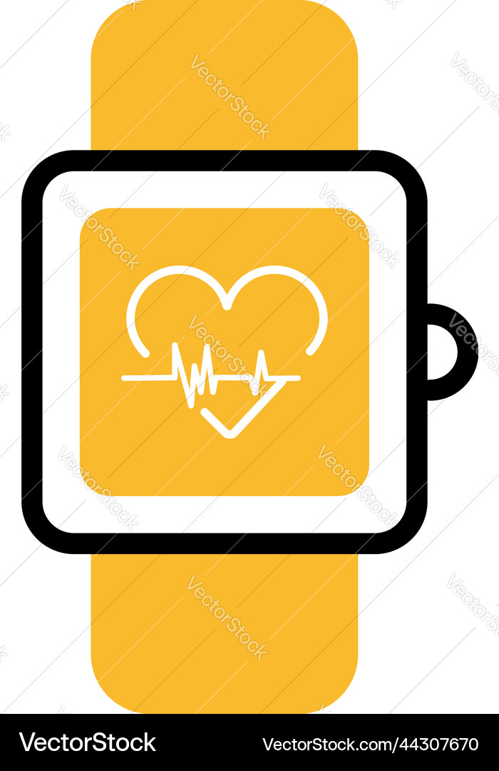 Fitness watch on a white background Royalty Free Vector