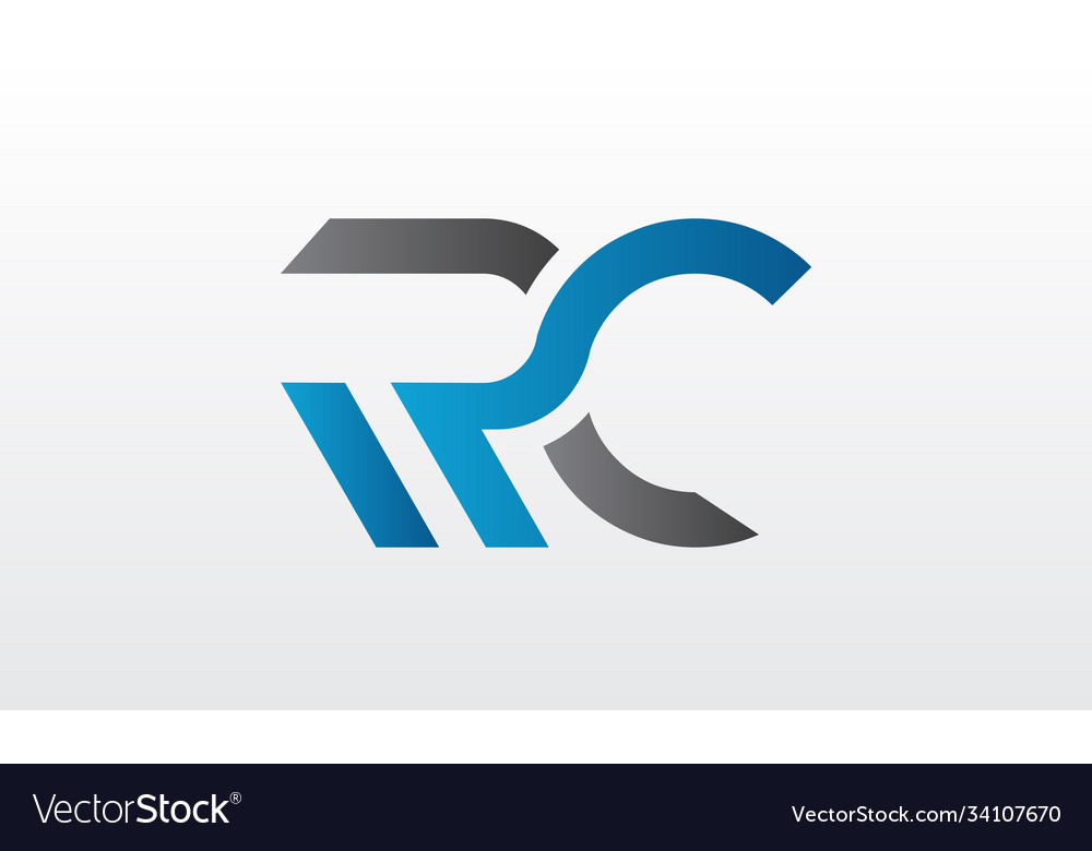Initial rc letter logo with creative modern Vector Image