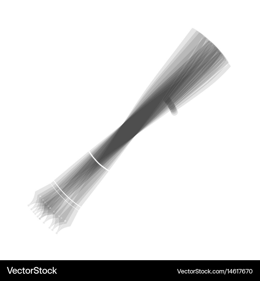 Pen sign gray icon shaked Royalty Free Vector Image