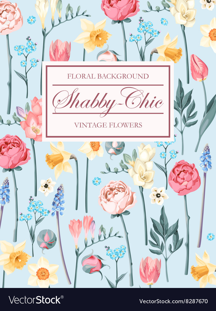 Shabby-chic background Royalty Free Vector Image
