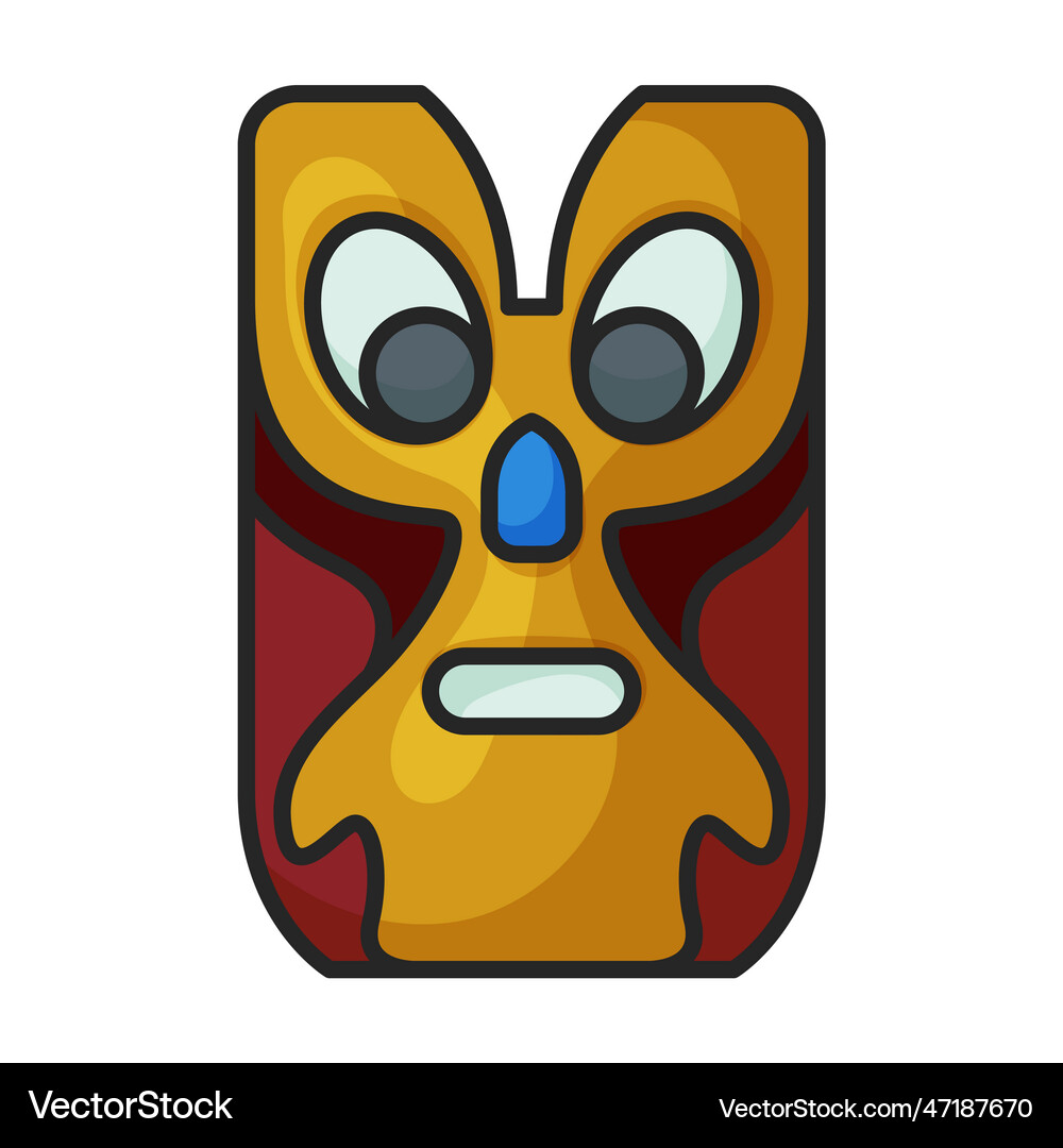 Totem iconcolor logo isolated on white Royalty Free Vector