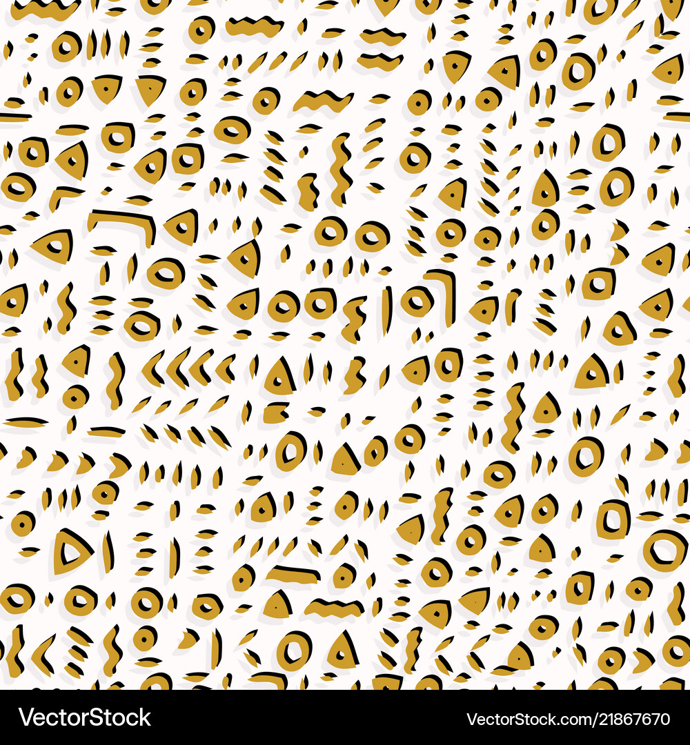 Trendy yellow doodle and abstract drawn cryptic Vector Image