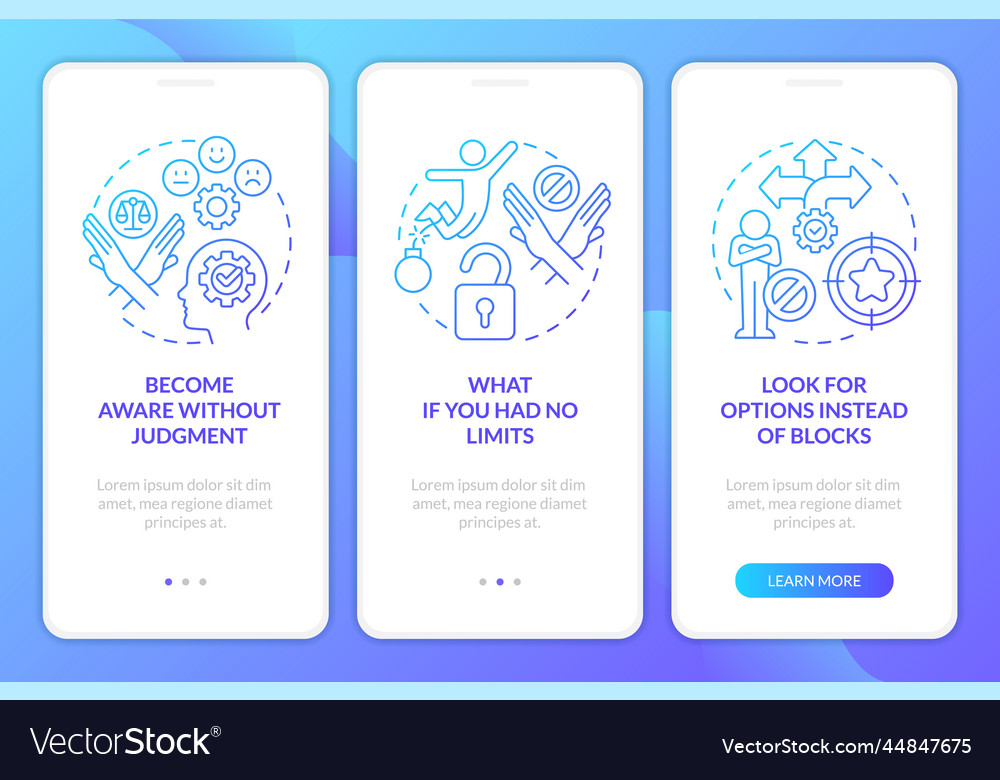 Break mindset limitations blue gradient Royalty Free Vector Break mindset limitations blue gradient Royalty Free Vector