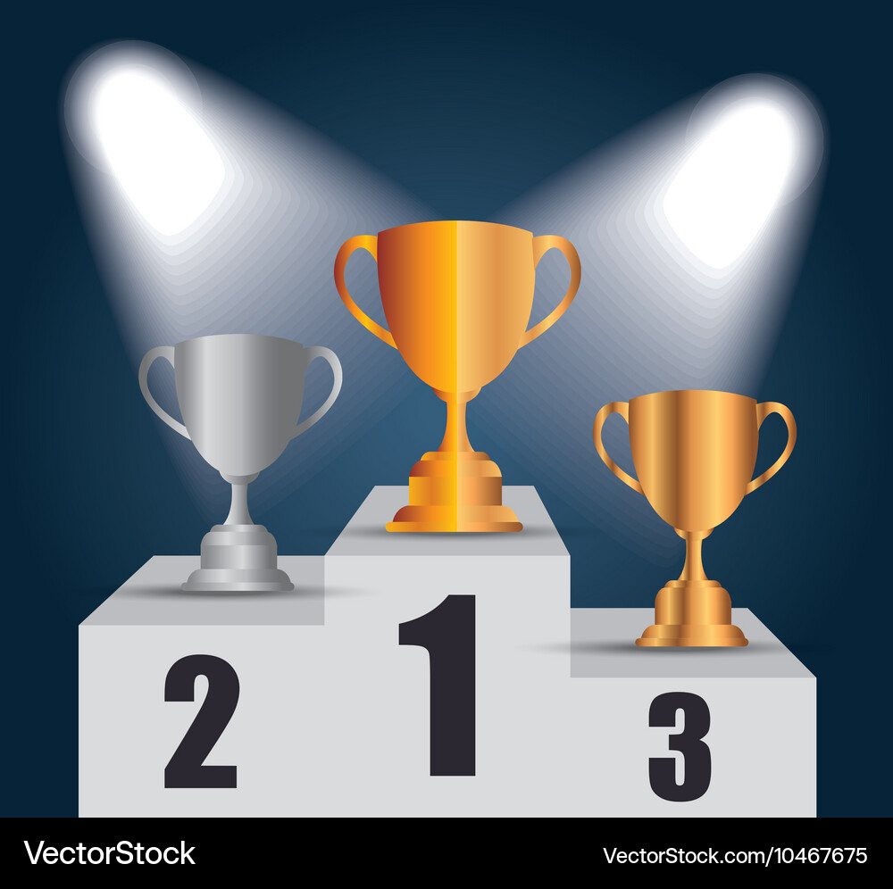 Championship podium numbers icon Royalty Free Vector Image
