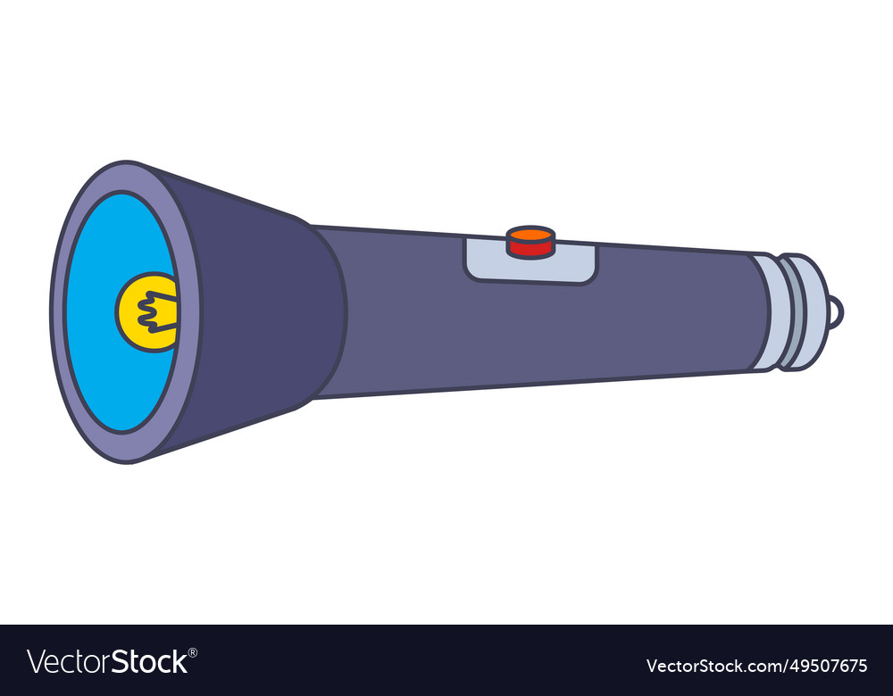 Colored flashlight icon Royalty Free Vector Image
