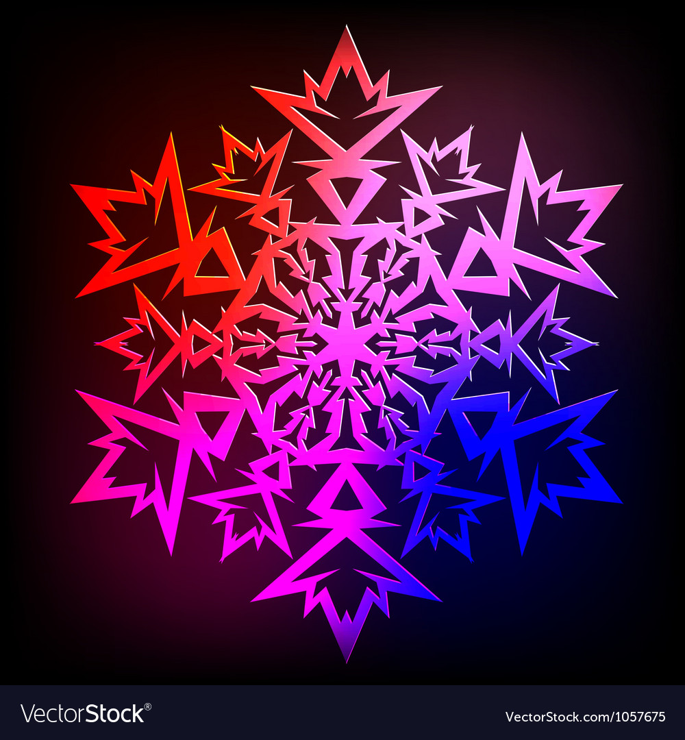 Decorative abstract snowflake Royalty Free Vector Image
