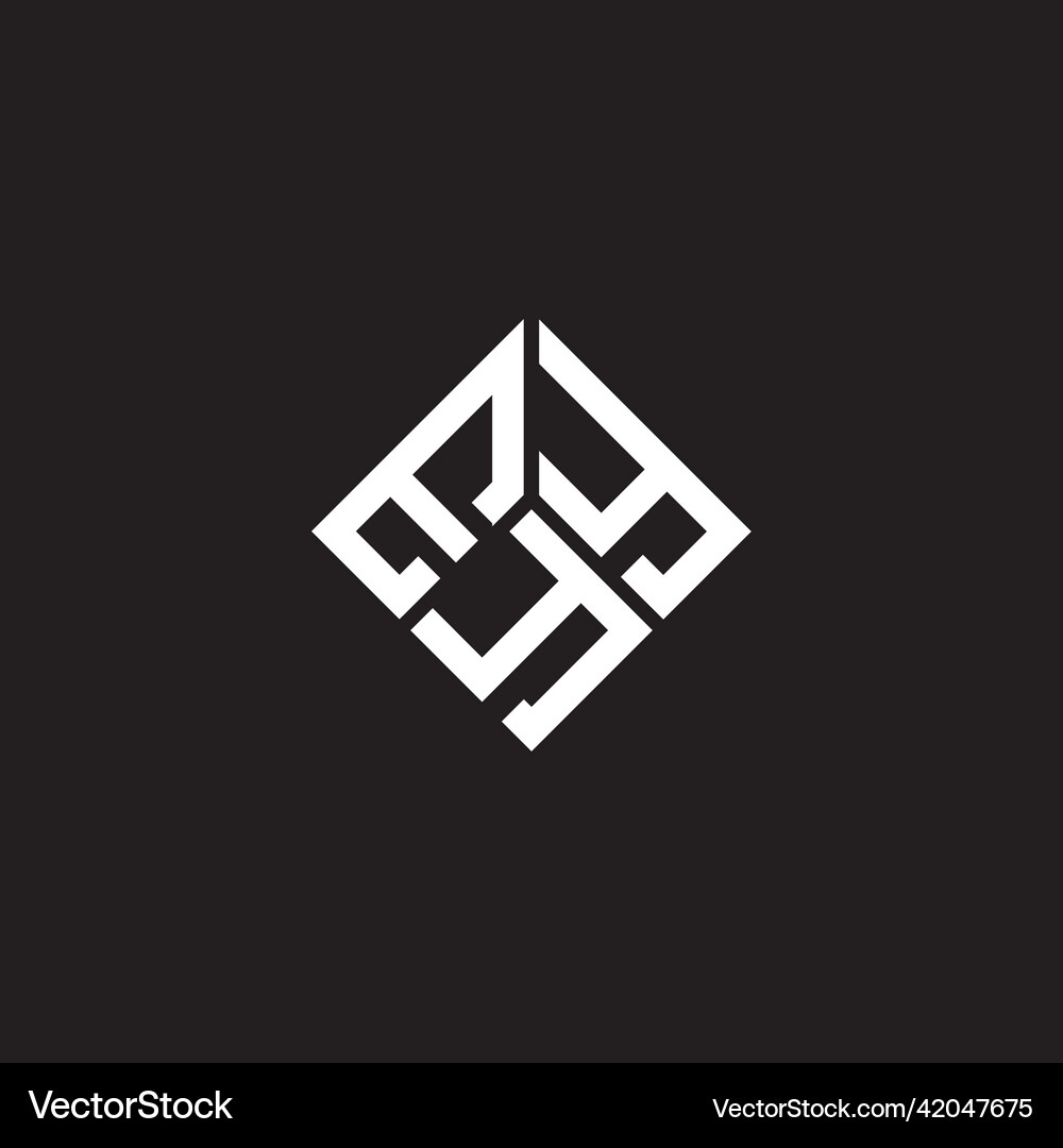 Eyy letter logo design on black background Vector Image