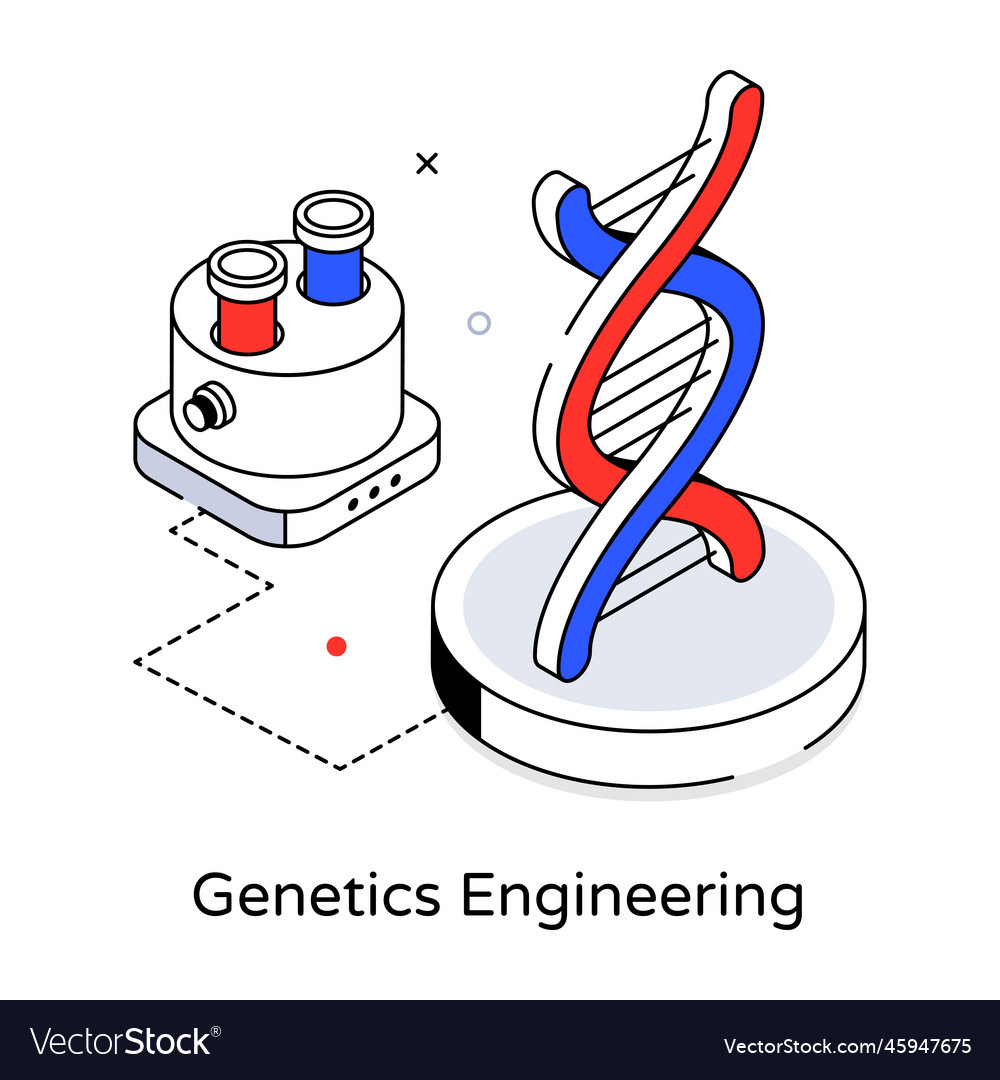 Genetics engineering Royalty Free Vector Image
