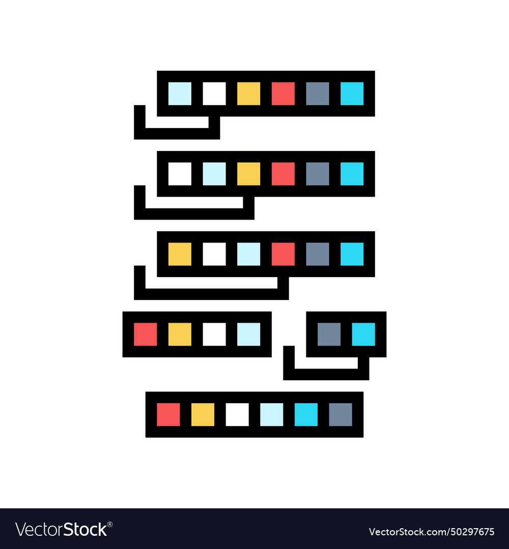 Insertion sort algorithm color icon Royalty Free Vector Insertion sort algorithm color icon Royalty Free Vector