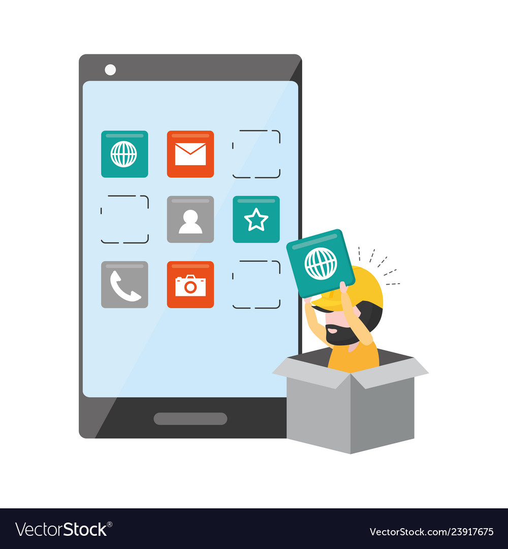 Mobile app development Royalty Free Vector Image