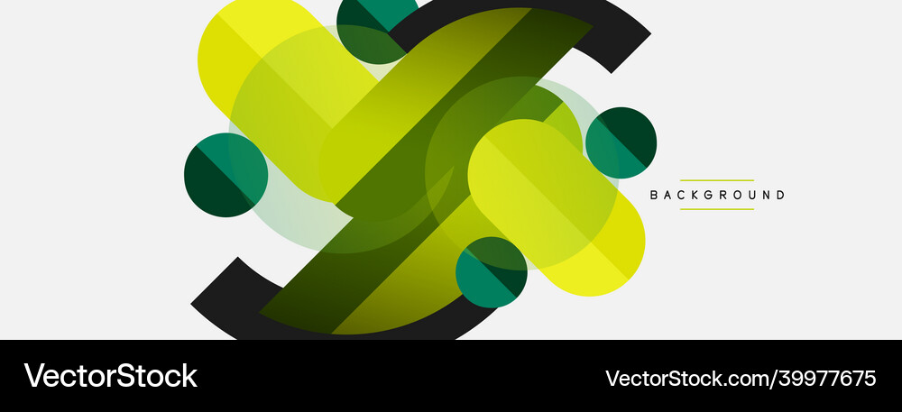 Round geometric shapes lines and circles Vector Image